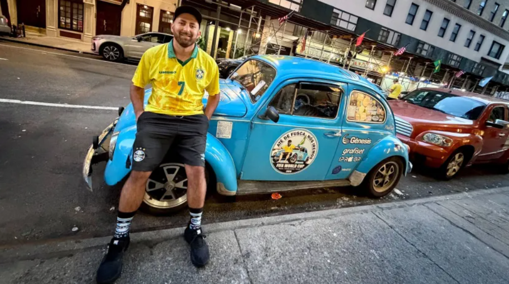 Gaúcho cruza mais de 20 mil quilômetros em Fusca para acompanhar o ...